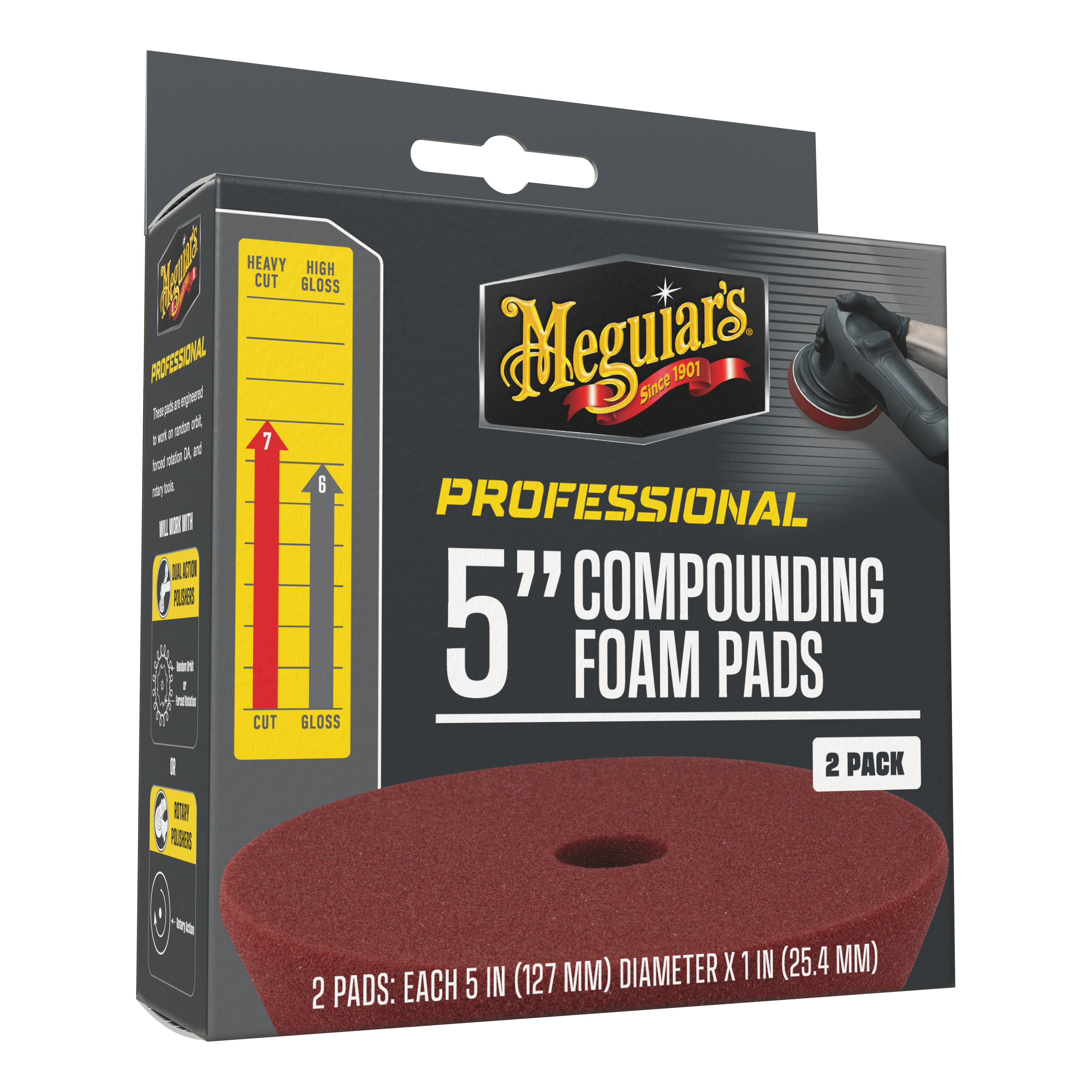 Meguiar's Professional 5" Compound Foam Pad | 79.00.M5CFP2 | Meguiars